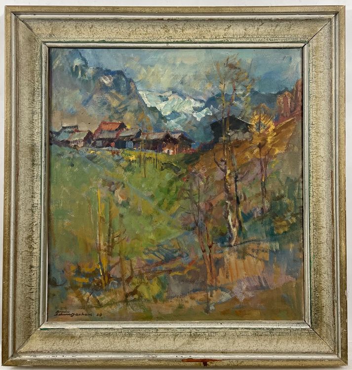 Armin Schwarzenbach (1914-2000) grosses Gemälde (Gebraucht) in Root für CHF 355 – mit Lieferung ...