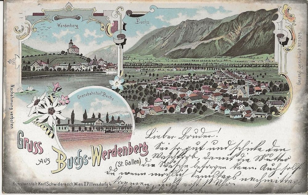 Gruss aus Buchs-Werdenberg, Litho, 1901 (Gebraucht) in Frauenfeld für CHF 12 – mit Lieferung auf ...