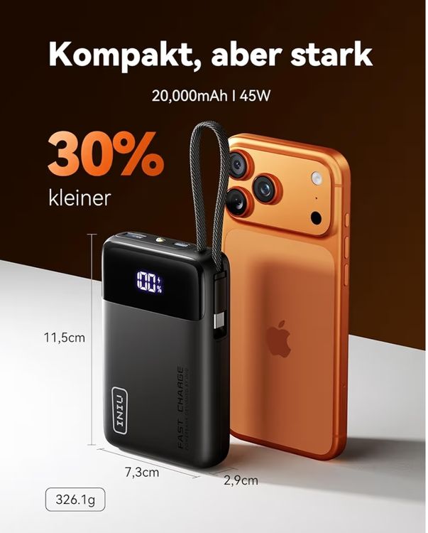 INIU 45W Power Bank, Ultra Klein 20000mAh (Neu und originalverpackt) in ...