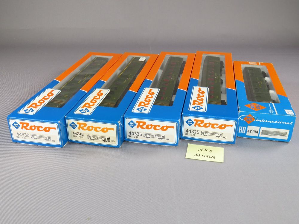 Roco HO Personenzug SBB 5 Stück (148)(M0408) (Neu (gemäss Beschreibung ...