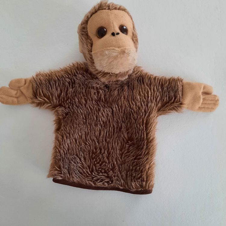 Süsser Affe Handpuppe Kuscheltier Stofftier braun (Gebraucht) in olten ...