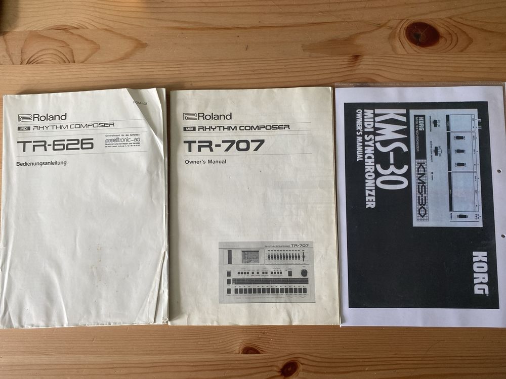 Roland TR-626, TR-707 & Korg KMS-30 Manuals – Vintage! (Gebraucht) in ...