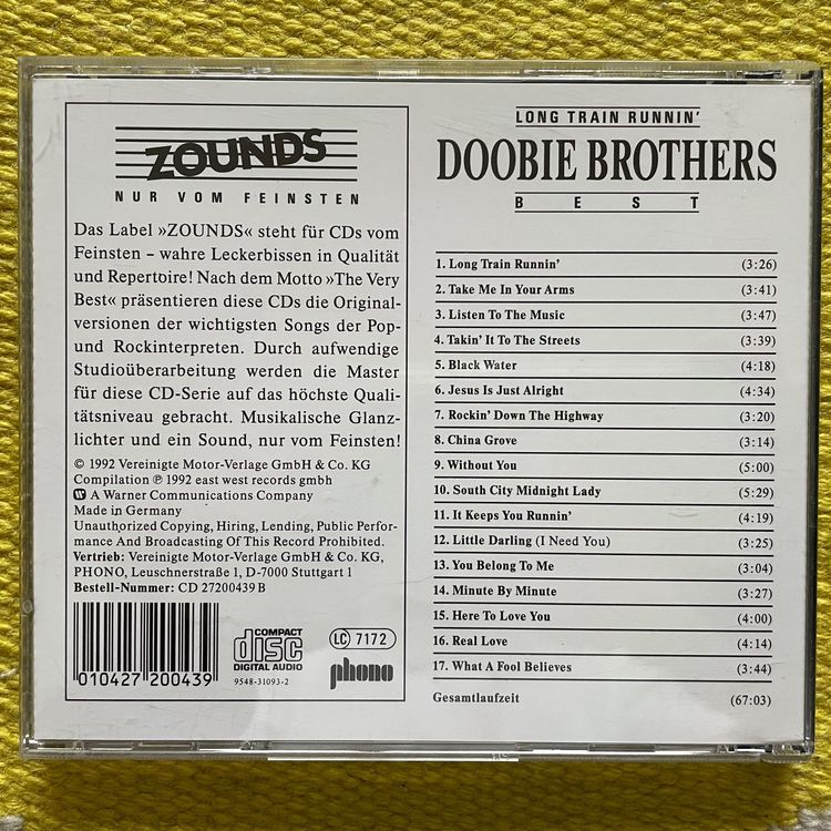 DOOBIE BROTHERS-BEST OF/LONG TRAINRUNNIN ZOUNDS LABEL (Gebraucht) in ...