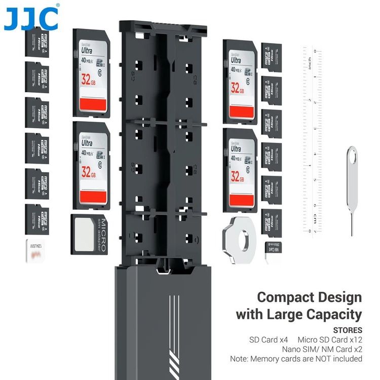 JJC SD - Micro SD memory card case metal (Neu und originalverpackt) in ...