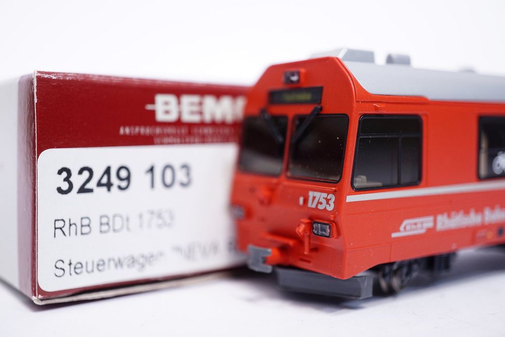 4∑ Bemo 3249 103 RhB BDt 1753 Steuerwagen NEVA Retica (Gebraucht) in ...