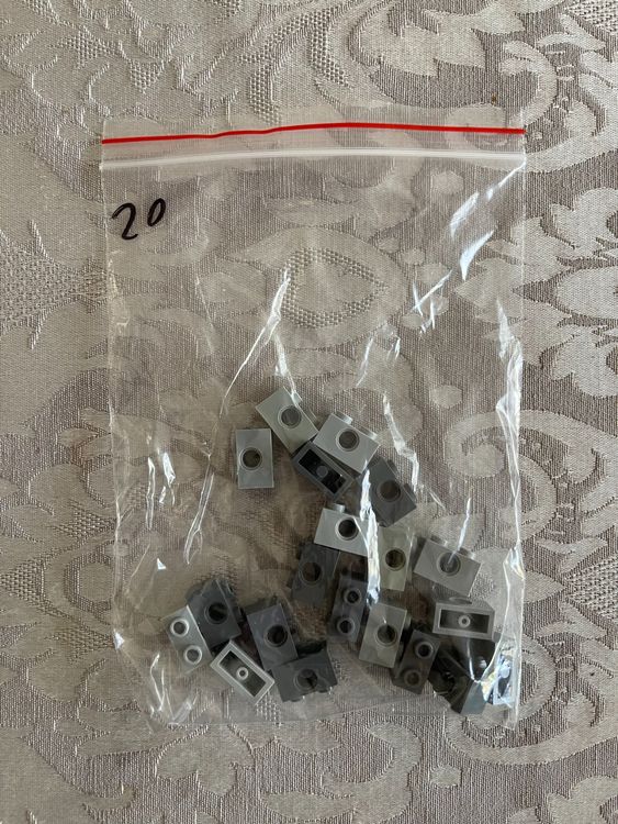 Lego 20 x Technic, Brick 1 x 2 with Hole - Part 3700 (Gebraucht) in ...
