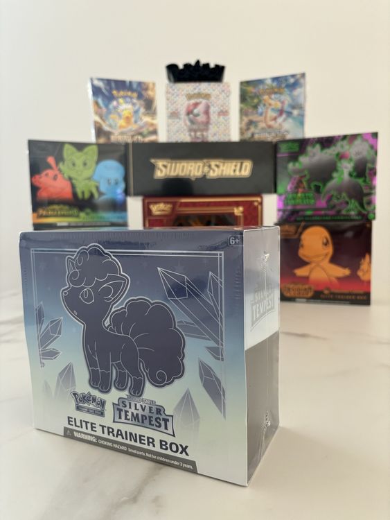 Pokemon Sword & Shield Silver Tempest Elite Trainer Box(EN) (Neu und ...