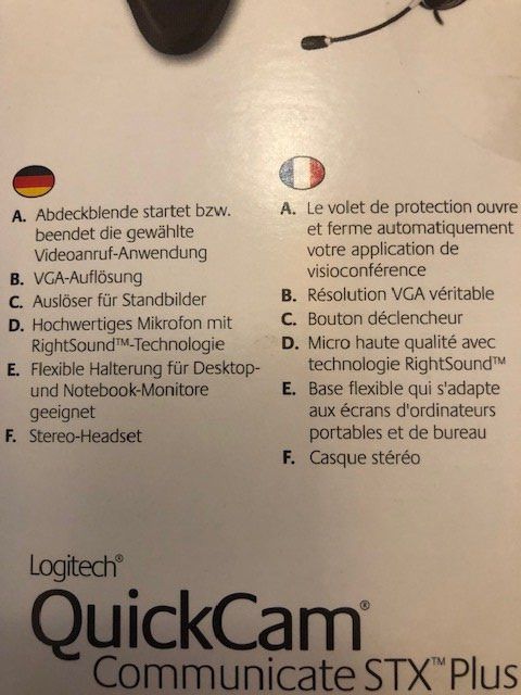 Logitech Quick Cam STX Webcamera mit Stereoheadset (Neu und ...
