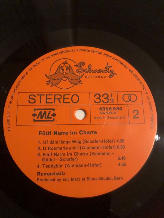 Rumpelstilz 1976 Füüf Narre im Charre (Gebraucht) in Faulensee für CHF ...