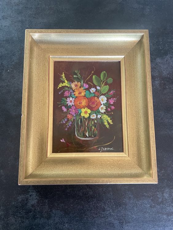 Petit Tableau Nature Morte Signé L.Sommer (Gebraucht) in Vallamand für ...