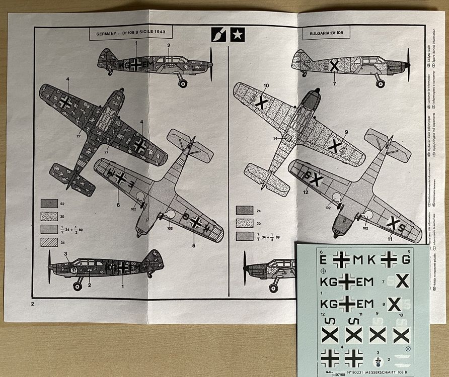 1:72 Set Me108 CH-Version / Modell Heller / Decals Kora | Kaufen auf ...