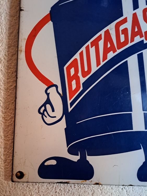 Altes Emailschild Butagas (Gebraucht) in Liestal für CHF 84 – mit ...