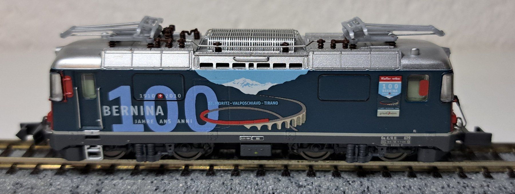 RhB Ge 4/4 II 619 100 Jahre Bernina MDS Analog Spur N (Gebraucht) in ...