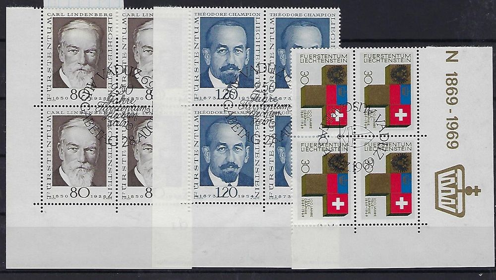 1969 Liechtenstein Viererblocks 11842 (Gebraucht) in Lunden für CHF 2 – mit Lieferung auf ...