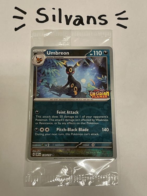 Promo Umbreon 130/197 Obsidian Flames Stamp Englisch (Neu (gemäss ...