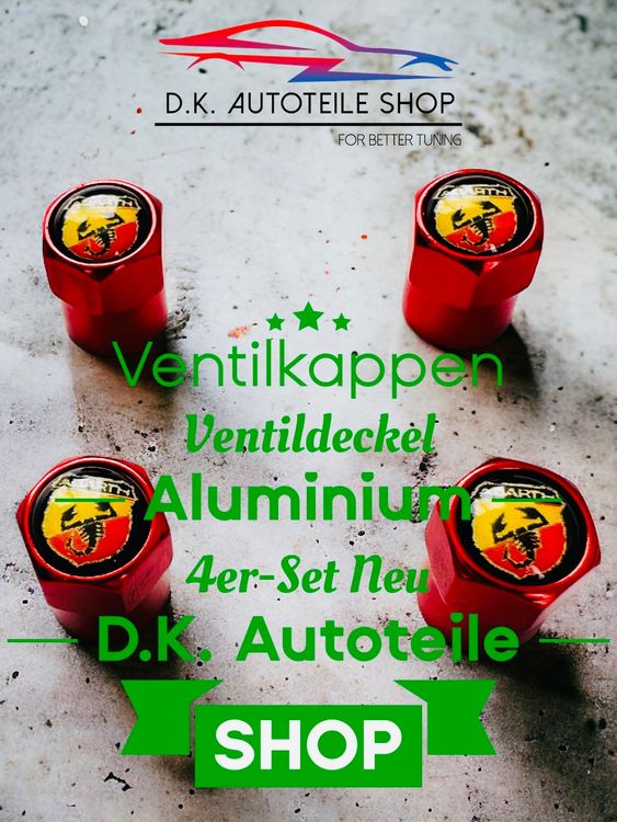 Fiat Abarth Ventilkappe Aluminium 4er-Set Neu in Rot | Kaufen auf Ricardo