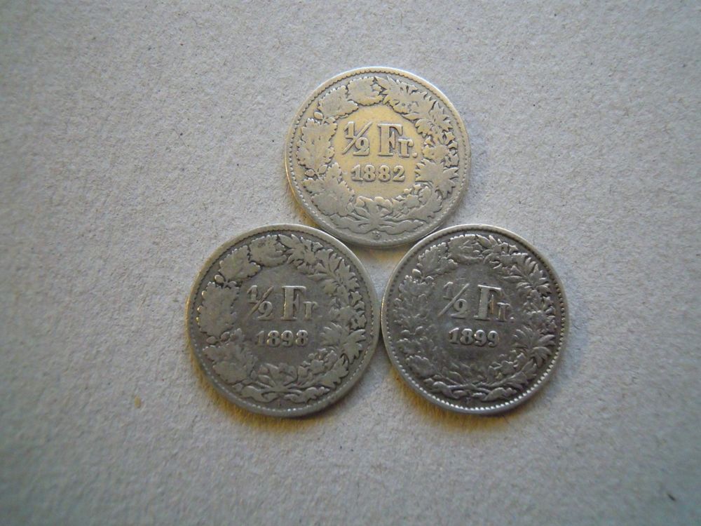 50 Rp. uralt 1882/1898/1899 (Gebraucht) in Kriegstetten für CHF 12.9 – mit Lieferung auf Ricardo ...