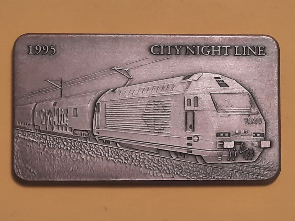 1 Unze Silber Numis Eisenbahnen "City Night Line" 999.0 (Gebraucht) in ...