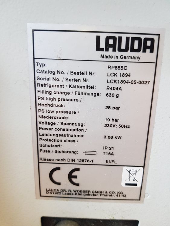 Heiz- /Kühl-Gerät LAUDA RP 855 C | Kaufen auf Ricardo