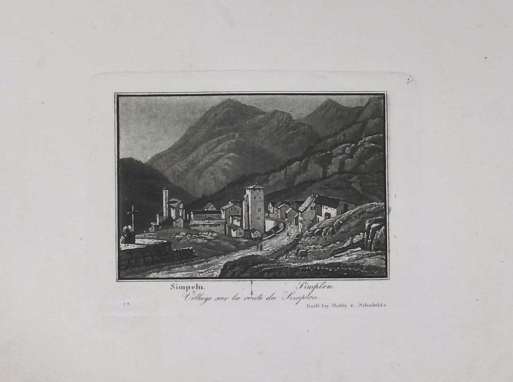 Simplon Dorf Aquatinta von Mähly Schabelitz (Gebraucht) in Rafz für CHF ...
