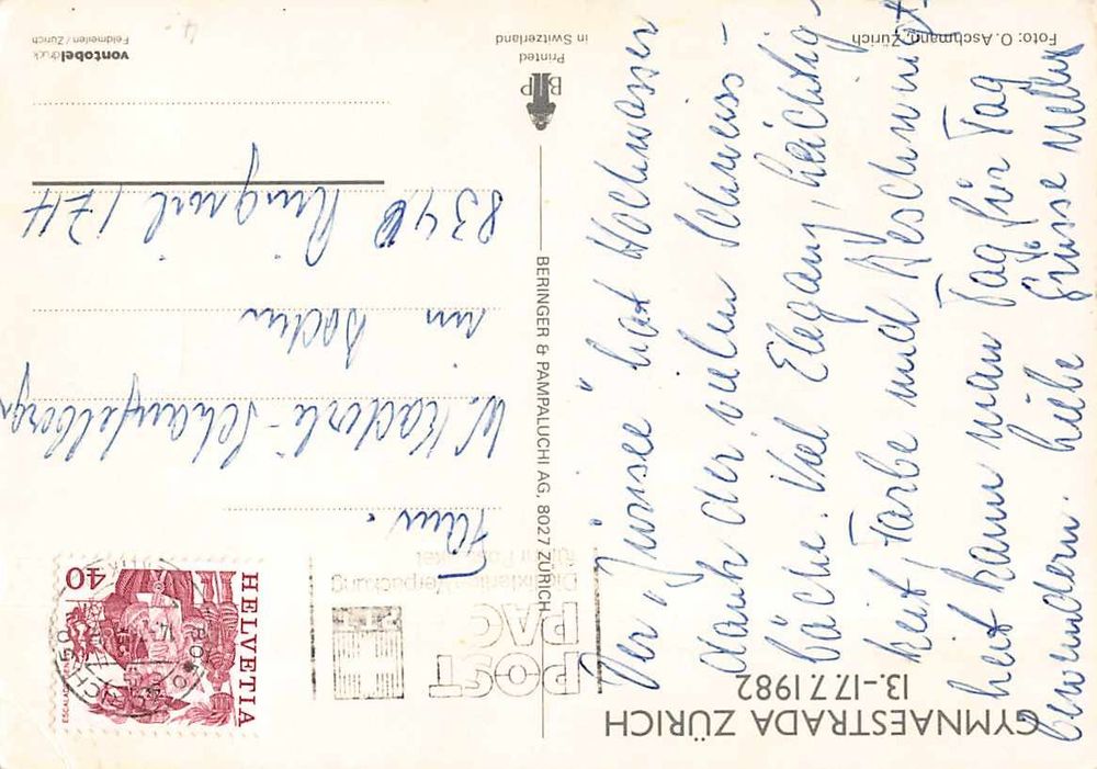 Gymmnaestrada Zürich 1982 (Gebraucht) in Lufingen für CHF 4.5 – mit Lieferung auf Ricardo kaufen