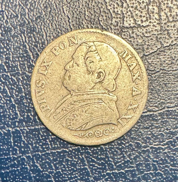 5 Soldi/25 Centisimi 1867 Pius IX (Gebraucht) in Ebikon für CHF 1 – mit ...
