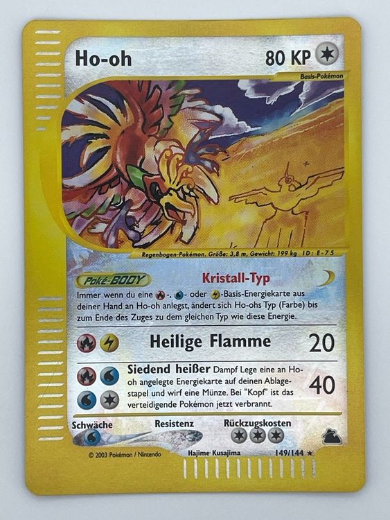 Ho-oh 149/144 Crystal Reverse Holo Pokémon Skyridge (Neu (gemäss ...
