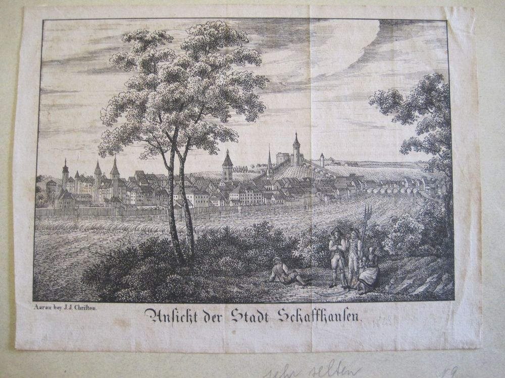 Kupferstich Schaffhausen (Gebraucht) in Bischofszell für CHF 275 – mit Lieferung auf Ricardo kaufen
