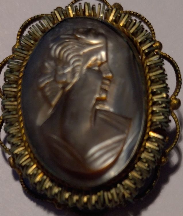 Vintage Shell Cameo Brooch Gold Tone Setting (Gebraucht) in Zürich für ...