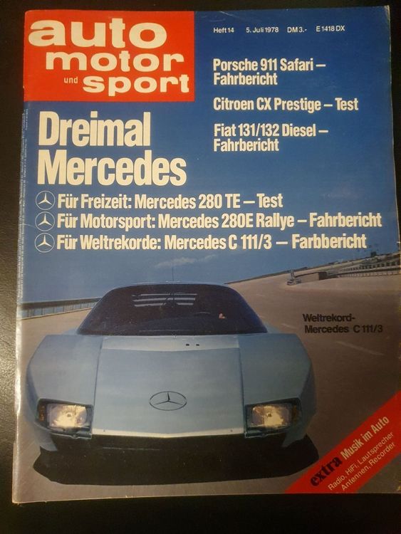 AMS 14/78 Citroen CX 280 TE 280 E Rally Opel Rekord 132 xa | Kaufen auf ...