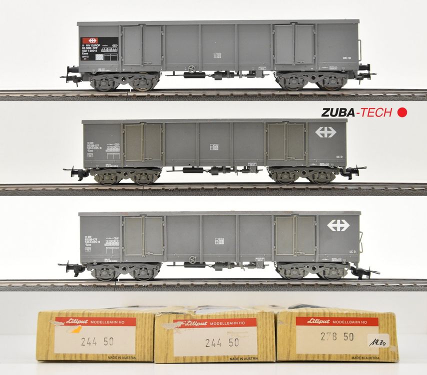Liliput 3x Hochbordwagen der SBB H0 GS mit OVP | Kaufen auf Ricardo