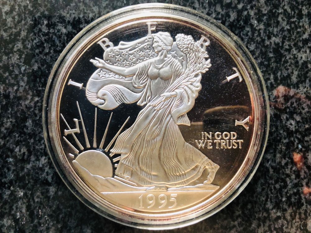 XXL Grosse LIBERTY 1995 Fein- Silbermünze 999 Half Pound PP | Kaufen ...