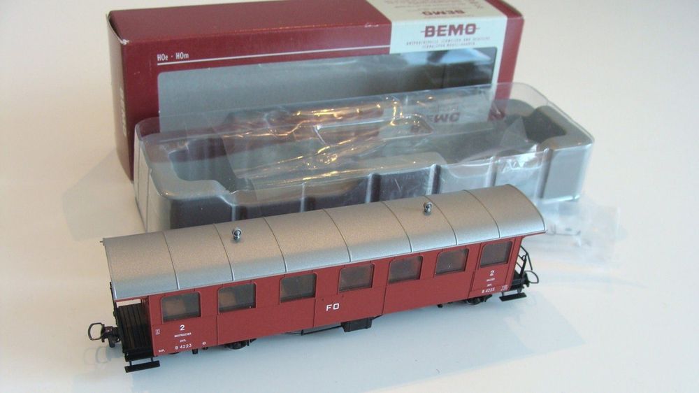 Bemo HOm FO B4223 wagon platforme NB (Neu (gemäss Beschreibung)) in ...