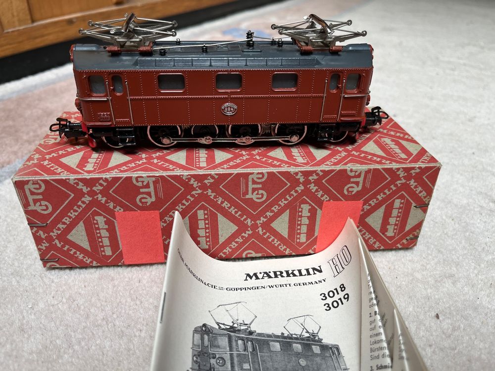 Märklin 3018 / GS 800 braun E-Lok Da SJ 884 ASEA NOHAB OVP (Gebraucht ...