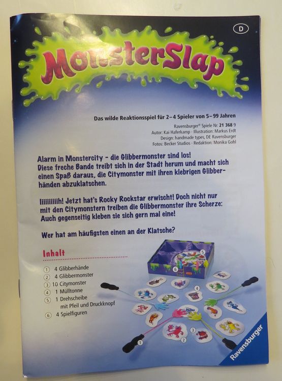 Ravensburger Monster Slap (Gebraucht) in Langenthal für CHF 9 – mit ...