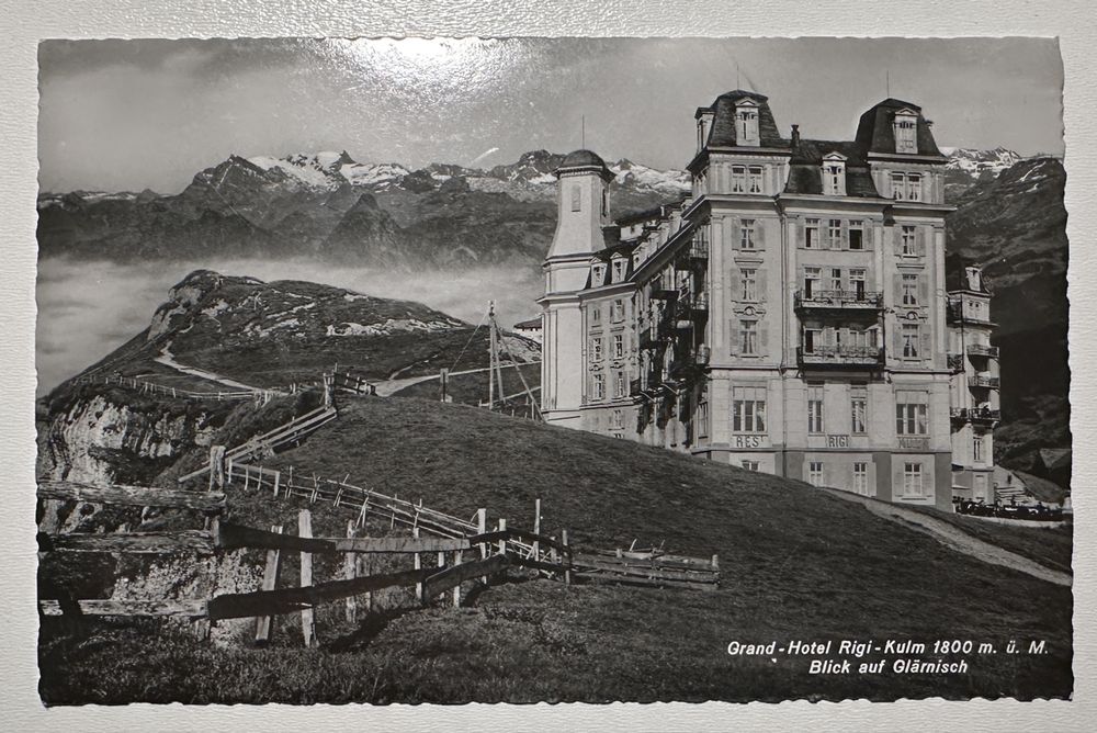 Alte Ansichtskarte Hotel Rigi-Kulm, Blick auf Gletscher (Gebraucht) in Zug für CHF 5 – mit ...