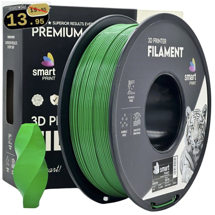 PETG Filament Grün , 1.75 mm, 1 kg, (Neu und originalverpackt) in ...