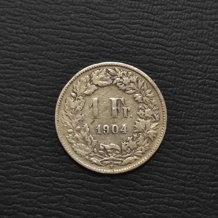 Silber 1 Fr. Helvetia 1904 B Schweizer Münze (Gebraucht) in Buchs SG für CHF 3 – mit Lieferung ...