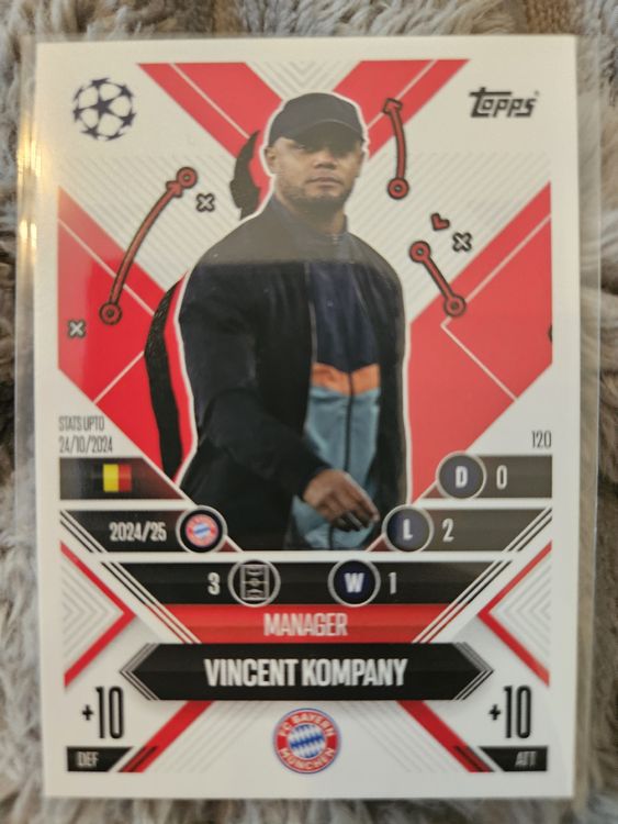Match Attax 2024/25 - Vincent Kompany - Bayern München | Kaufen auf Ricardo