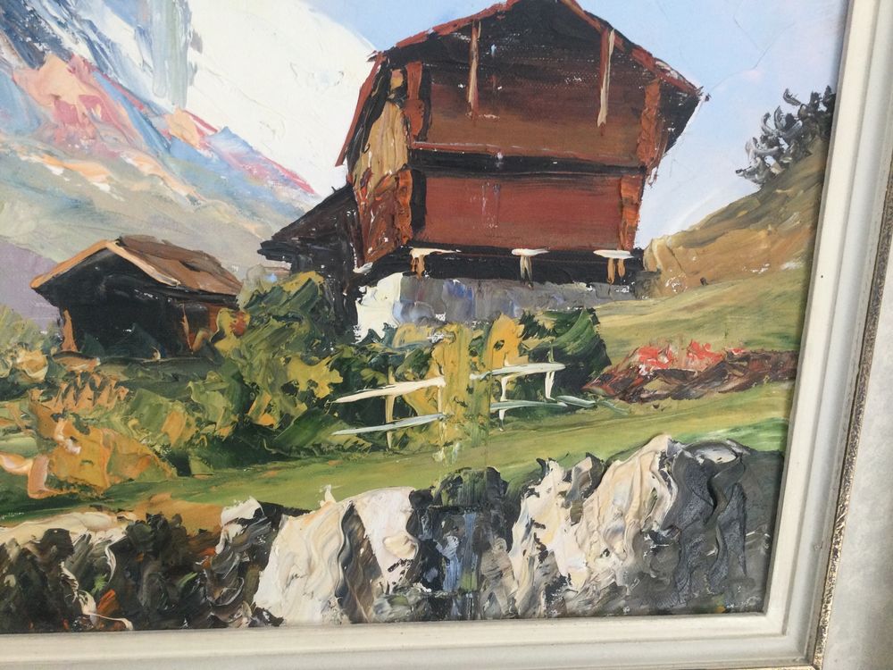 Tableau huile sur toile LE CERVIN signé Peitrequin | Kaufen auf Ricardo