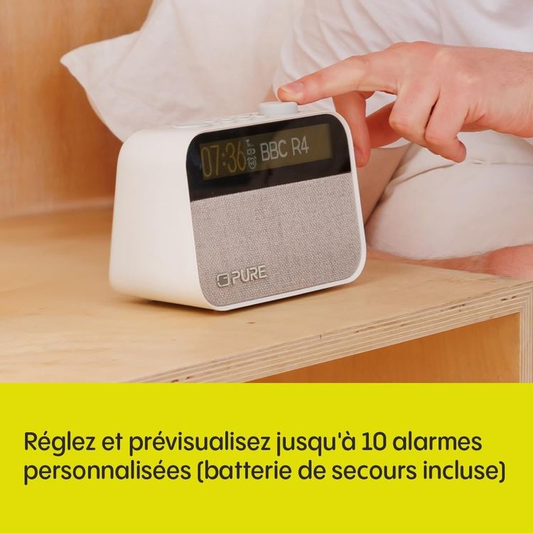 PURE moment white cotton radio-réveil DAB NEUF (Neuf avec emballage d ...