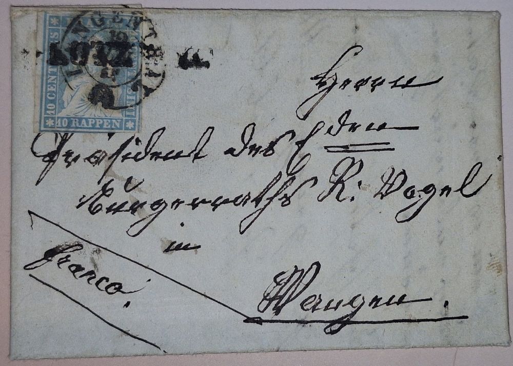 Strubelbrief 23E.a Lotzwil - Wangen + Att Kat. 1100 (Gebraucht) in ...