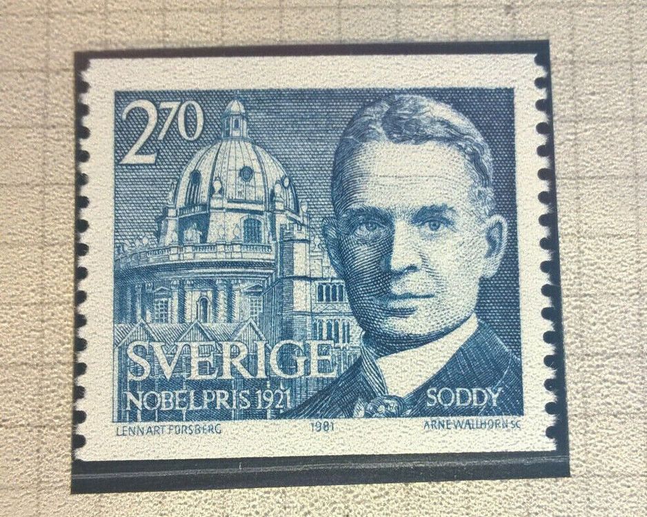Schweden 1981 Nobelpreis 1921 Chemie Frederick Soddy postfr. (Neu ...