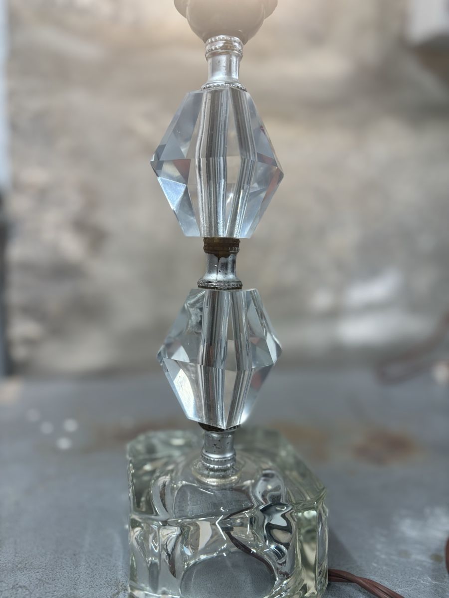 Pied de lampe en plexiglas et verre style art déco (D'occasion) à ...