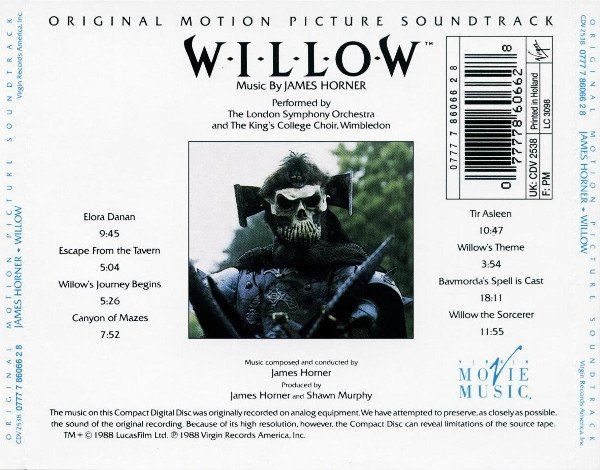 WILLOW - James Horner - Original Soundtrack CD (Gebraucht) in Anglikon ...