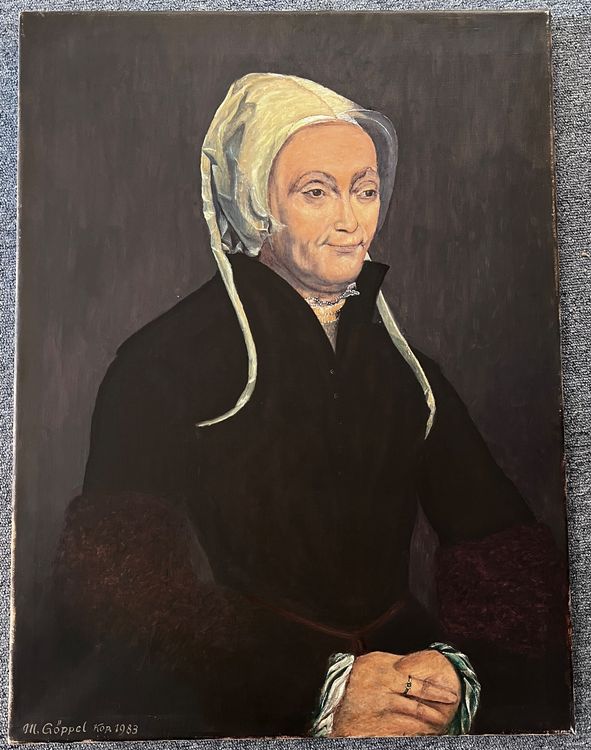 Grosse Portrait Gemälde von eine Dame | Kaufen auf Ricardo