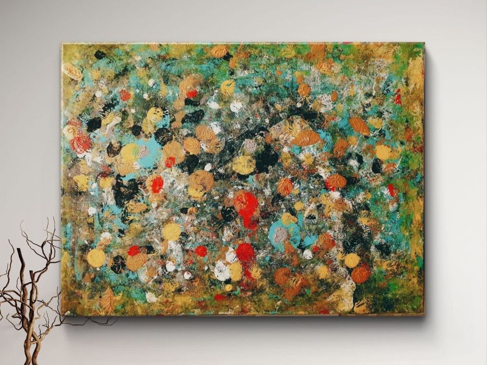 Bild "Zwergentanz" Acryl 70x50 / Modern/ Abstrakt /Unikat | Kaufen auf Ricardo