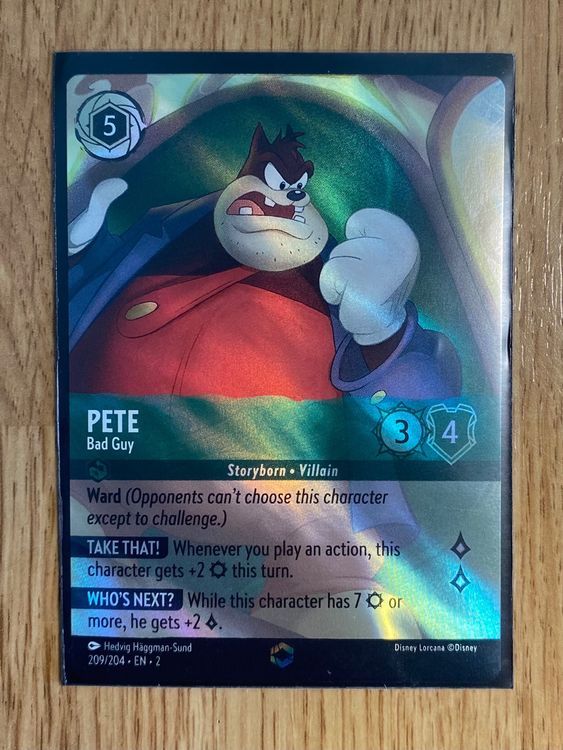 Pete Bad Guy Enchanted EN Disney Lorcana 209/204 (Neu (gemäss ...