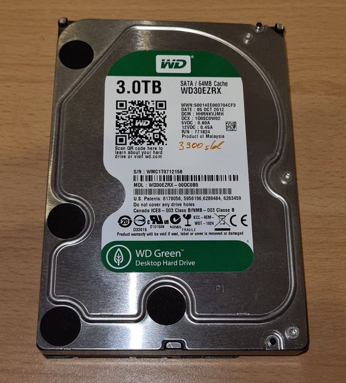 3TB WD Green - HDD (Gebraucht) in Birsfelden für CHF 21 – mit Lieferung ...