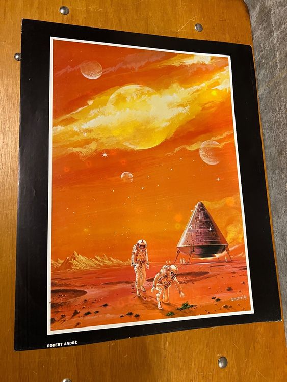 Affiche vintage découverte de mars selon Robert André (Gebraucht) in ...